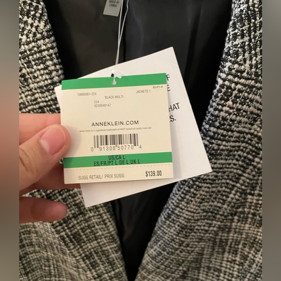 Anne Klein | Jackets & Coats | Nwt Anne Klein Black Tweed Blazer | Poshmark